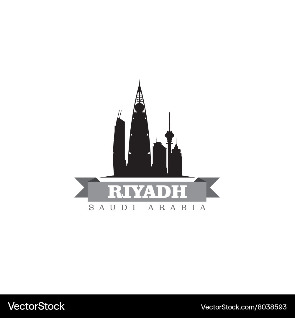 Riyadh saudi arabia city symbol silhouette Vector Image