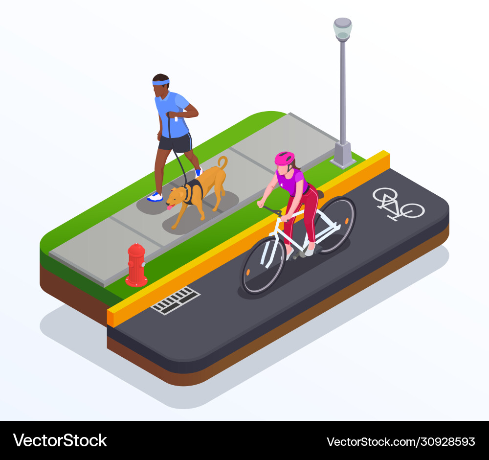 Running and cycling concept Royalty Free Vector Image