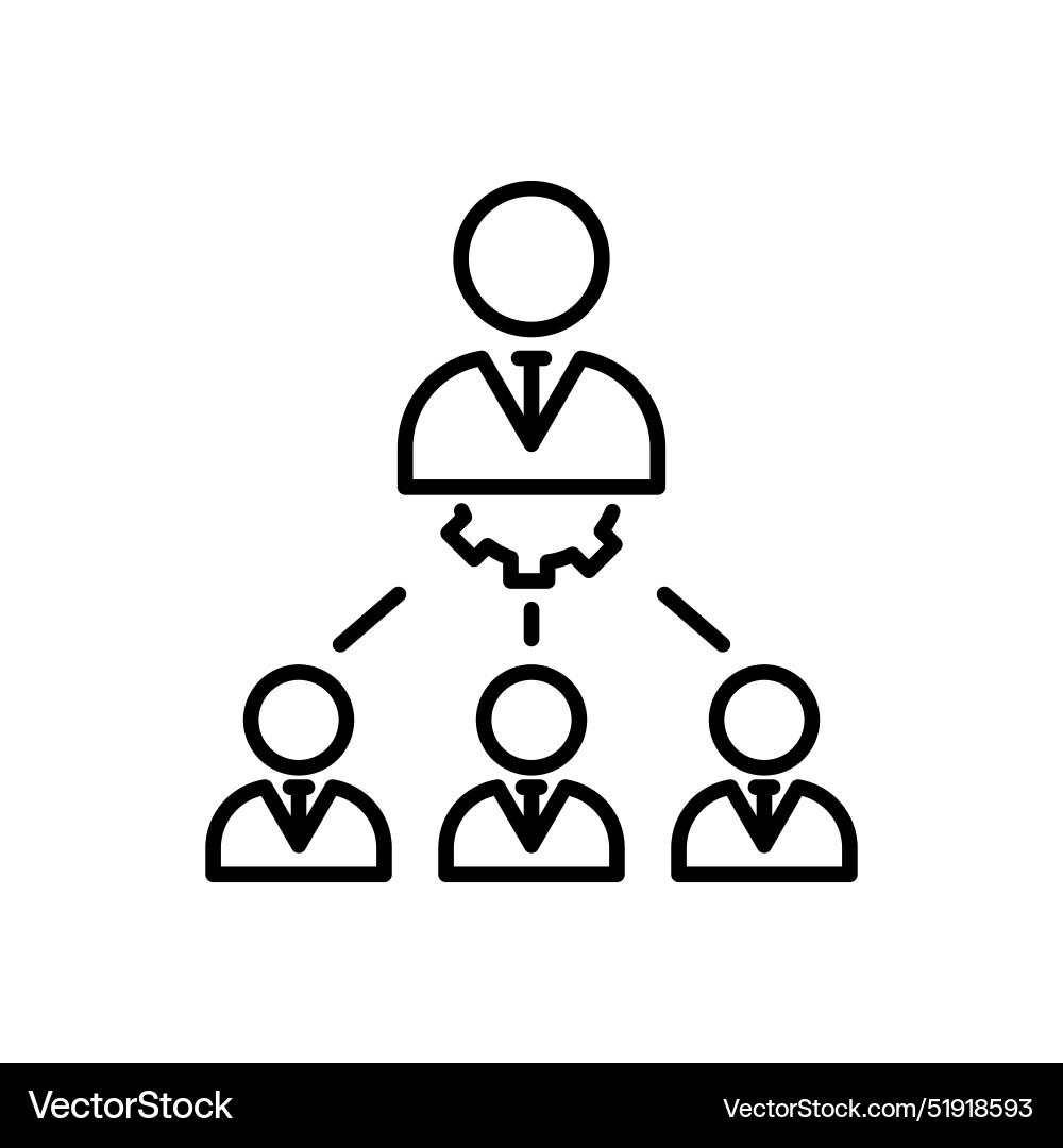 Supervisor icon outline set collection or pack Vector Image