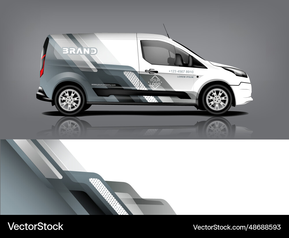 Van wrap design sticker and decal Royalty Free Vector Image