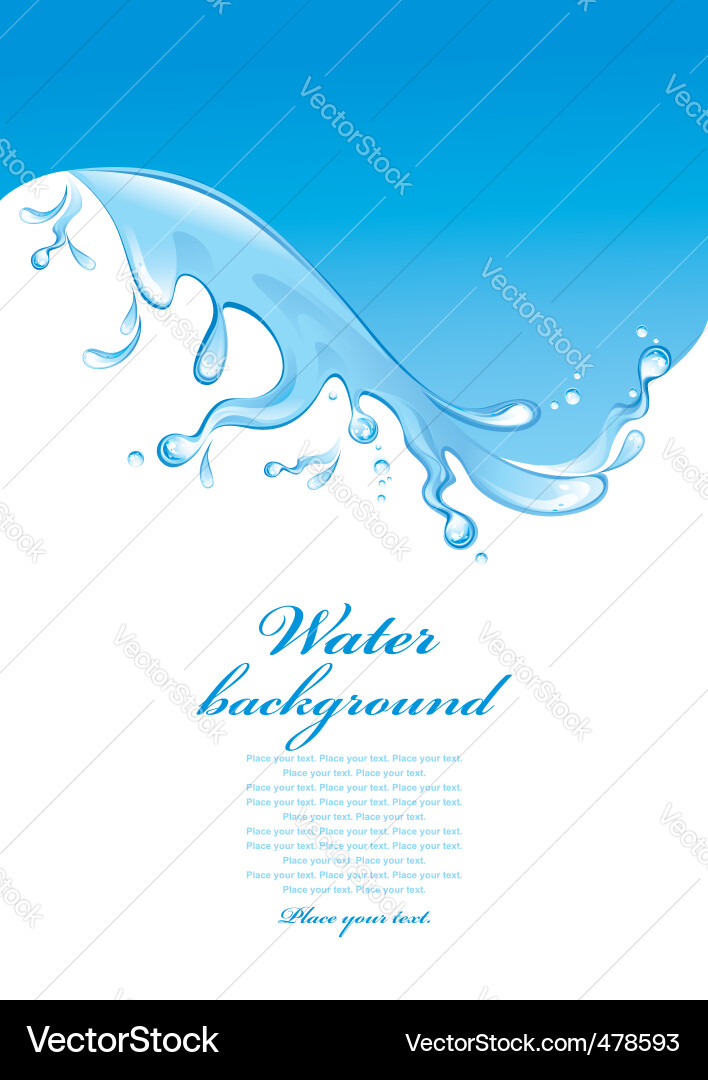 Water splash Royalty Free Vector Image - VectorStock