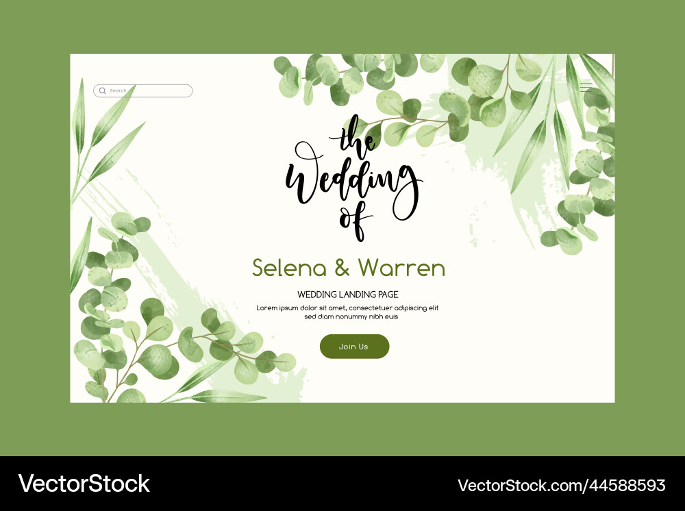 Wedding invitation banner template design Vector Image
