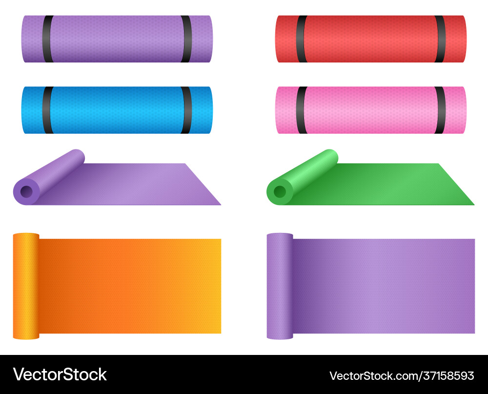 Yoga mat design isolated on white background Vector Image