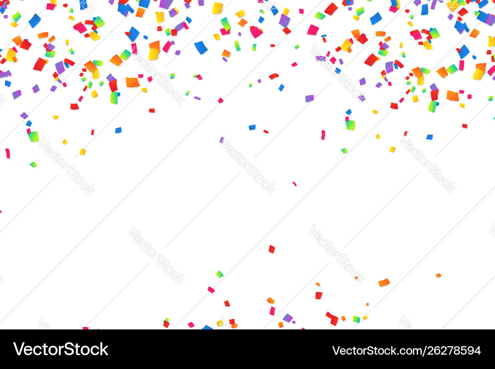 Bright colorful confetti background Royalty Free Vector
