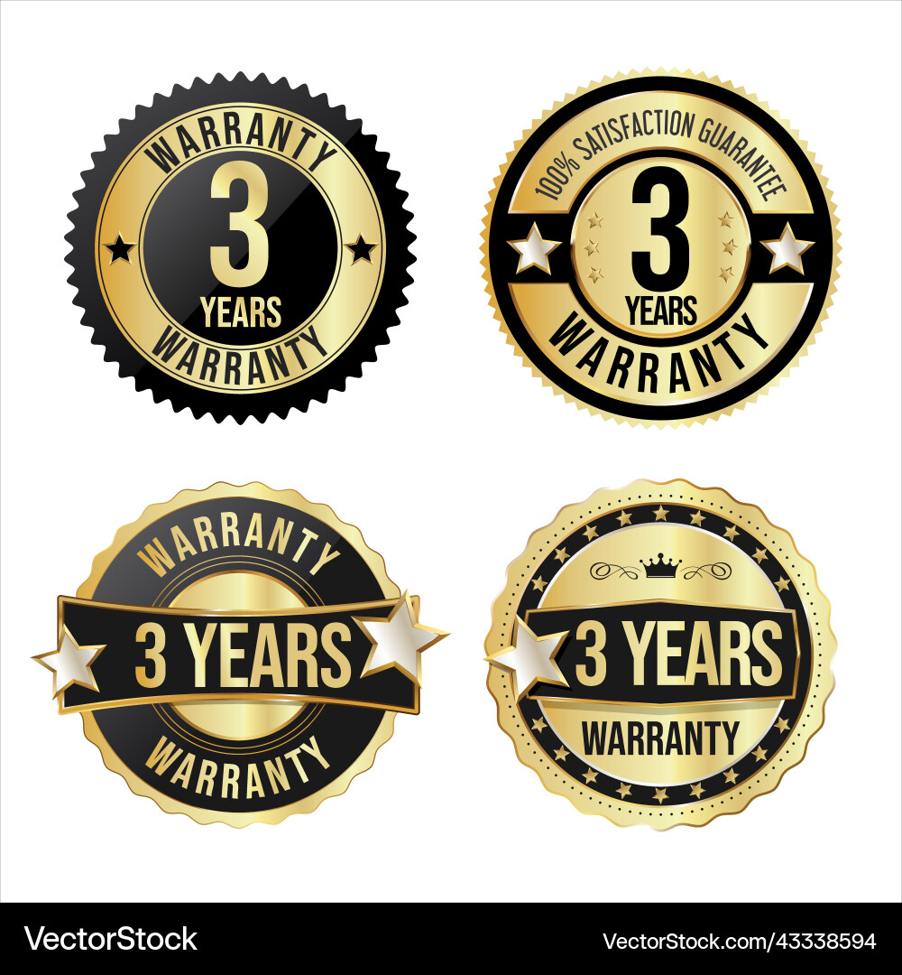 Collection of customer satisfaction 3 years Vector Image