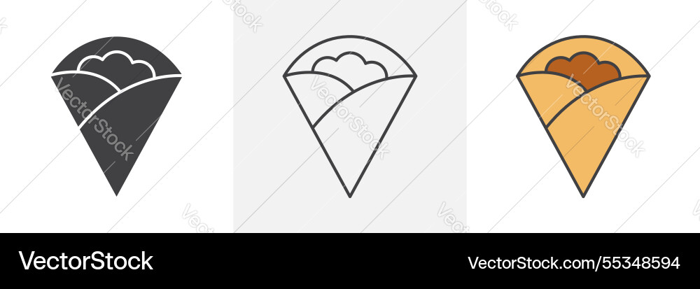 Crepe Icons Pack für Website-Designs Lizenzfreier Vektor