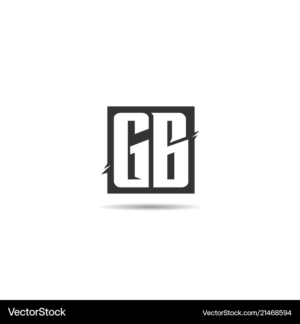 Initial letter gb logo template design Royalty Free Vector