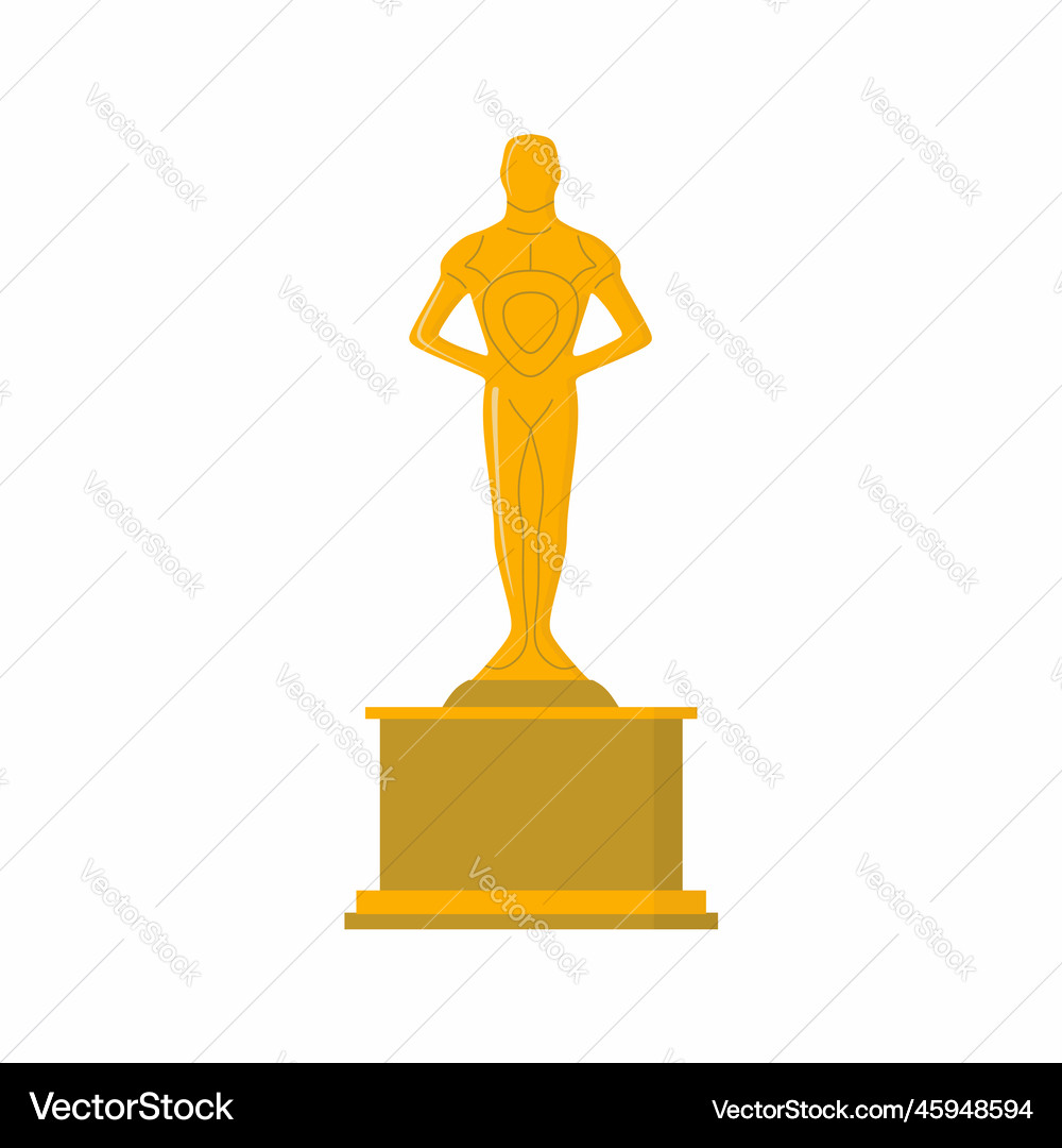 Oscar trophy icon an awards for artistic Vector Image