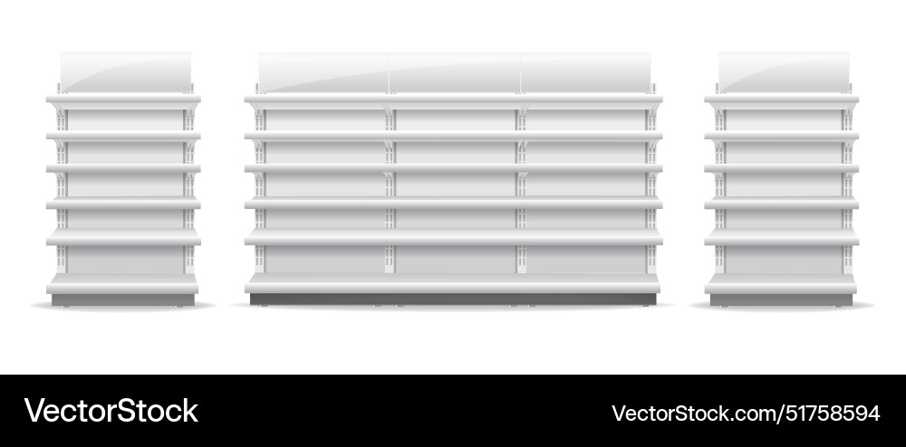 Shelving rack for store trading empty template Vector Image