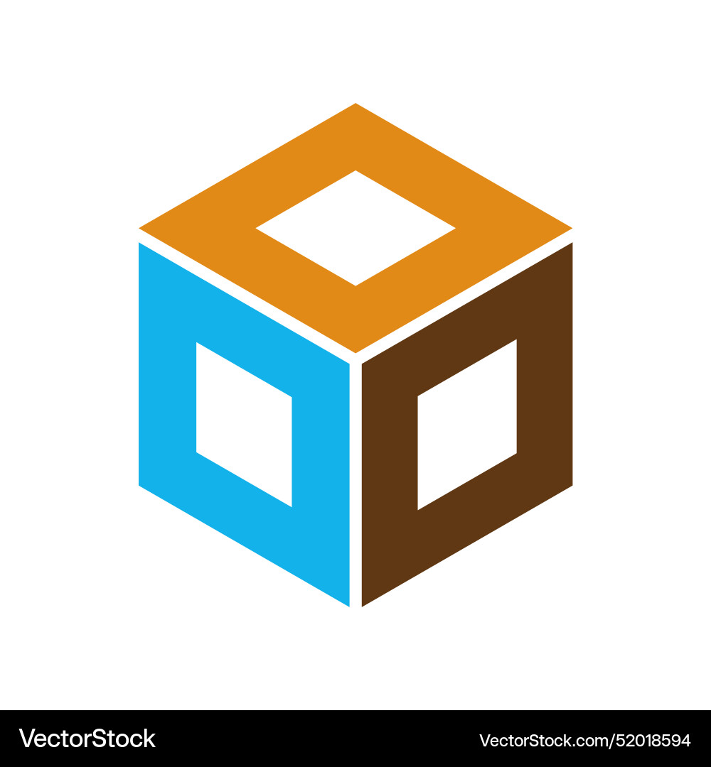 Web line modern color full logo design Royalty Free Vector