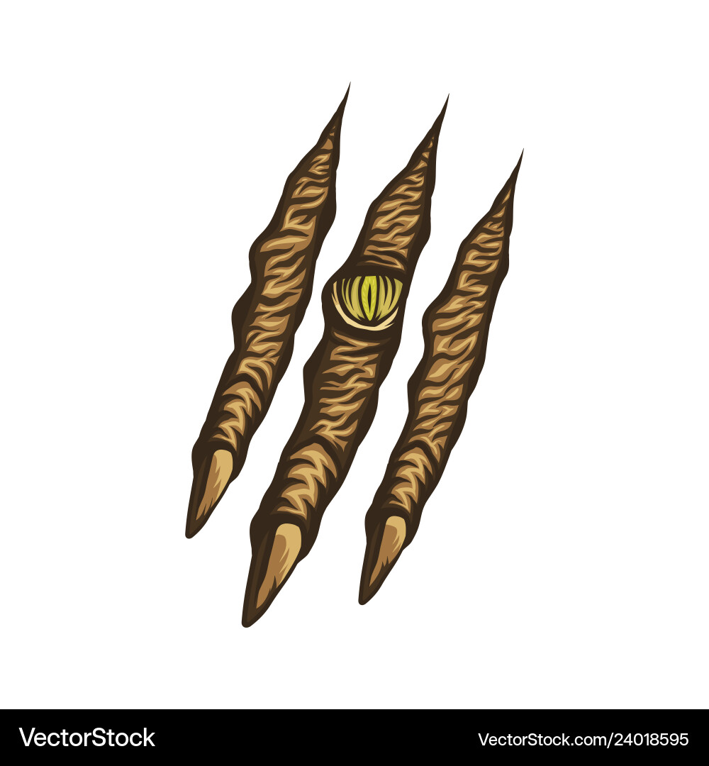 Beast claw Royalty Free Vector Image - VectorStock