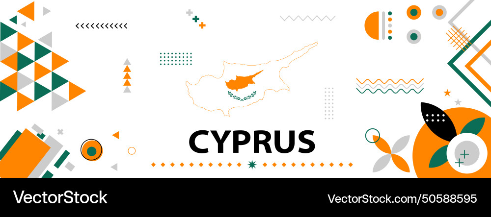 Cyprus national or independence day banner Vector Image