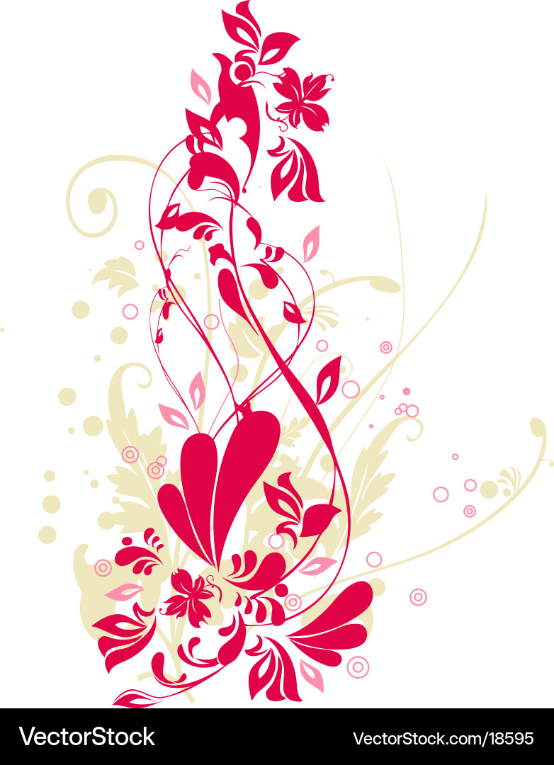Floral elements background Royalty Free Vector Image