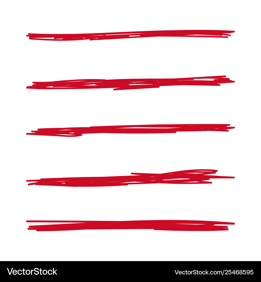 Hand drawn underline Royalty Free Vector Image