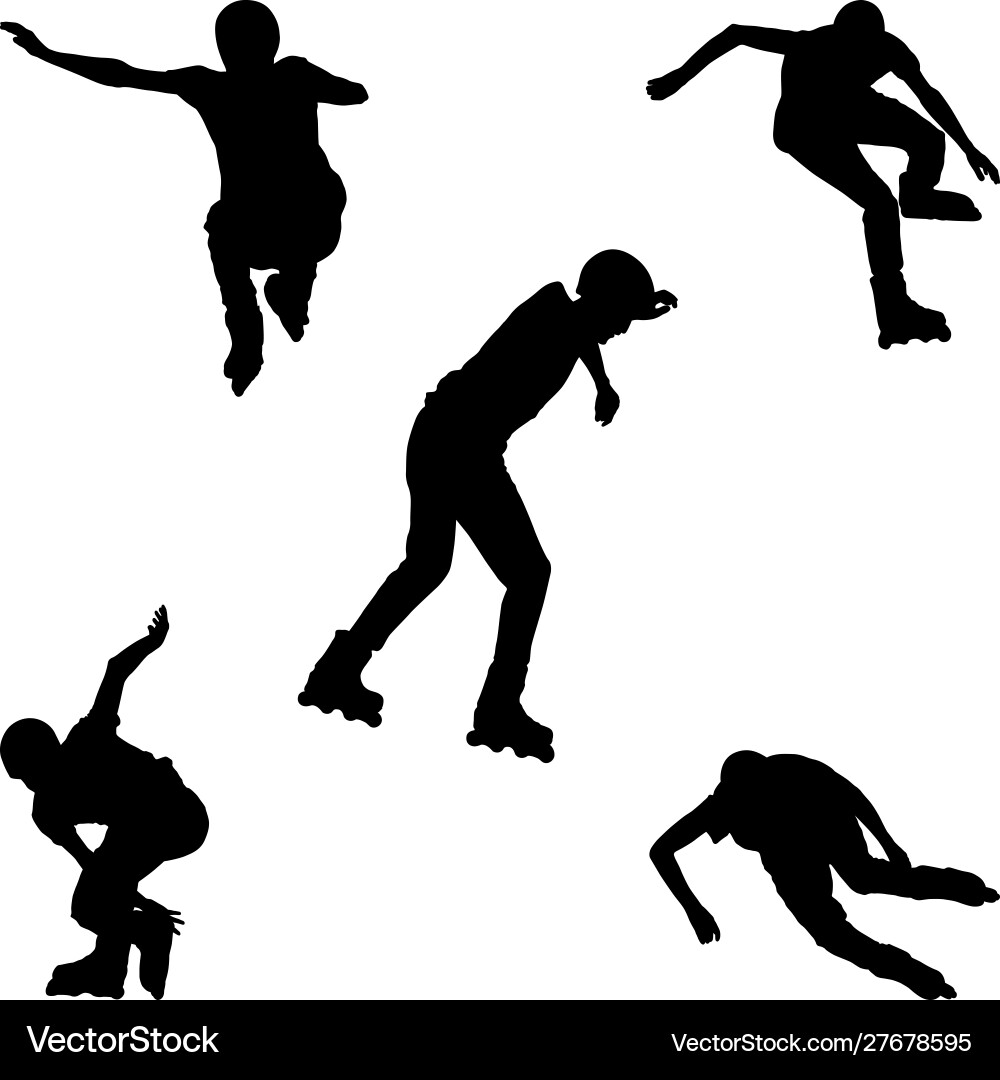 Inline skating Royalty Free Vector Image - VectorStock