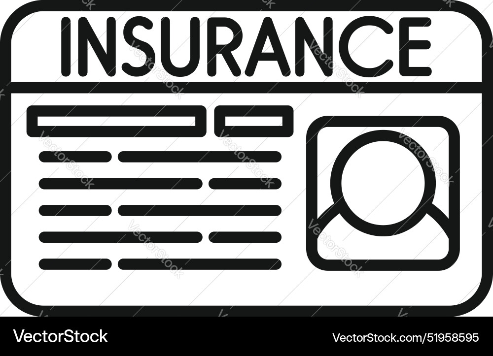 Insurance card providing protection and coverage Vector Image