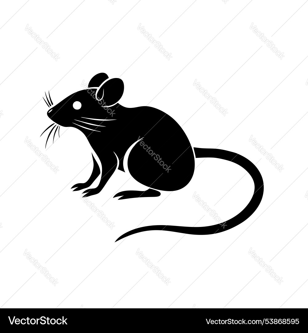 Mice logo icon silhouette isolated Royalty Free Vector Image
