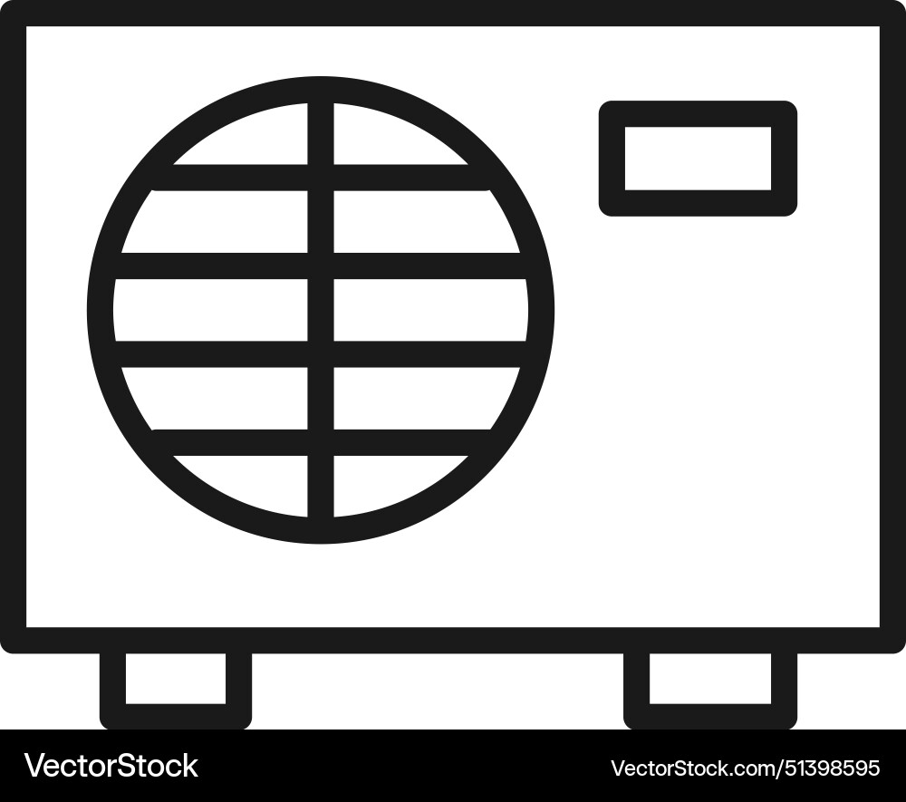 Outdoor air conditioner compressor unit icon Vector Image