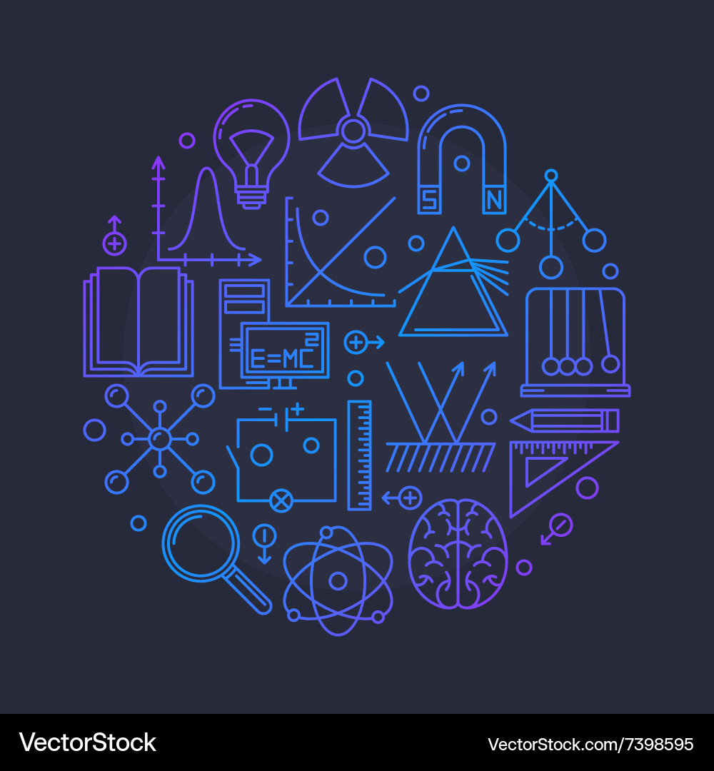 Physics glossy Royalty Free Vector Image - VectorStock