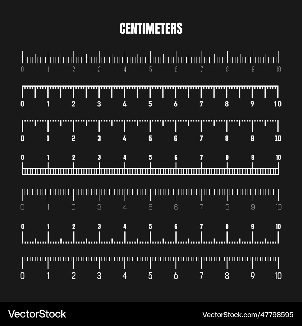 Realistic white centimeter scale for measuring Vector Image