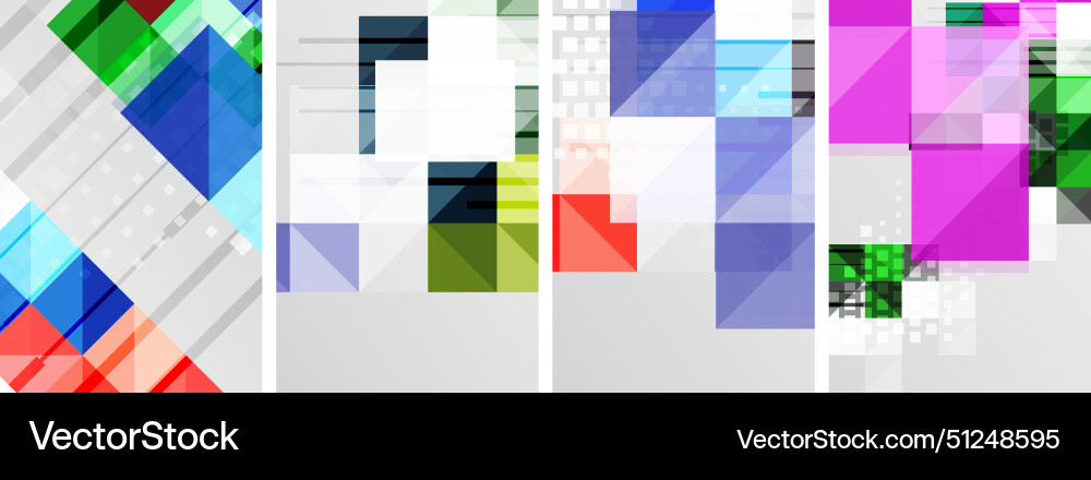 Square abstract poster set Royalty Free Vector Image