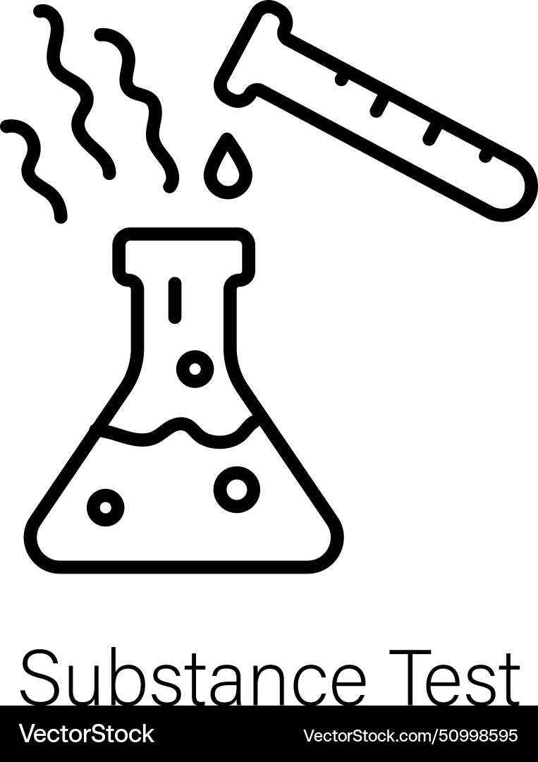 Substance test Royalty Free Vector Image - VectorStock