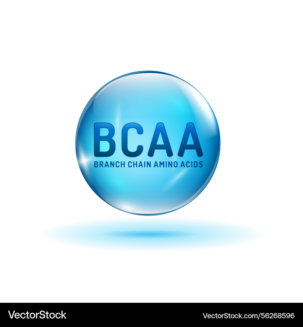 3d icon of bcaa branched chain amino acids Vector Image