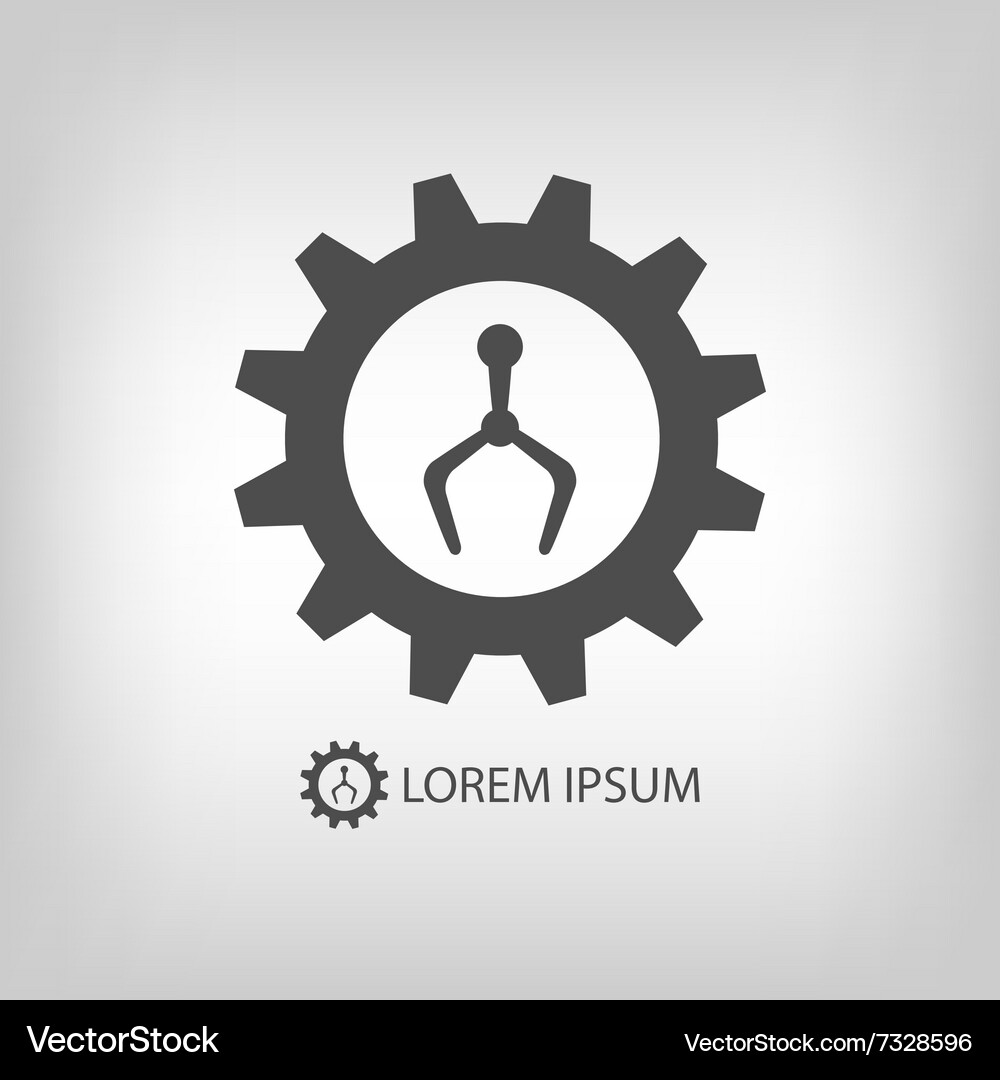 Industrial Robot Logo Royalty Free Vector Image