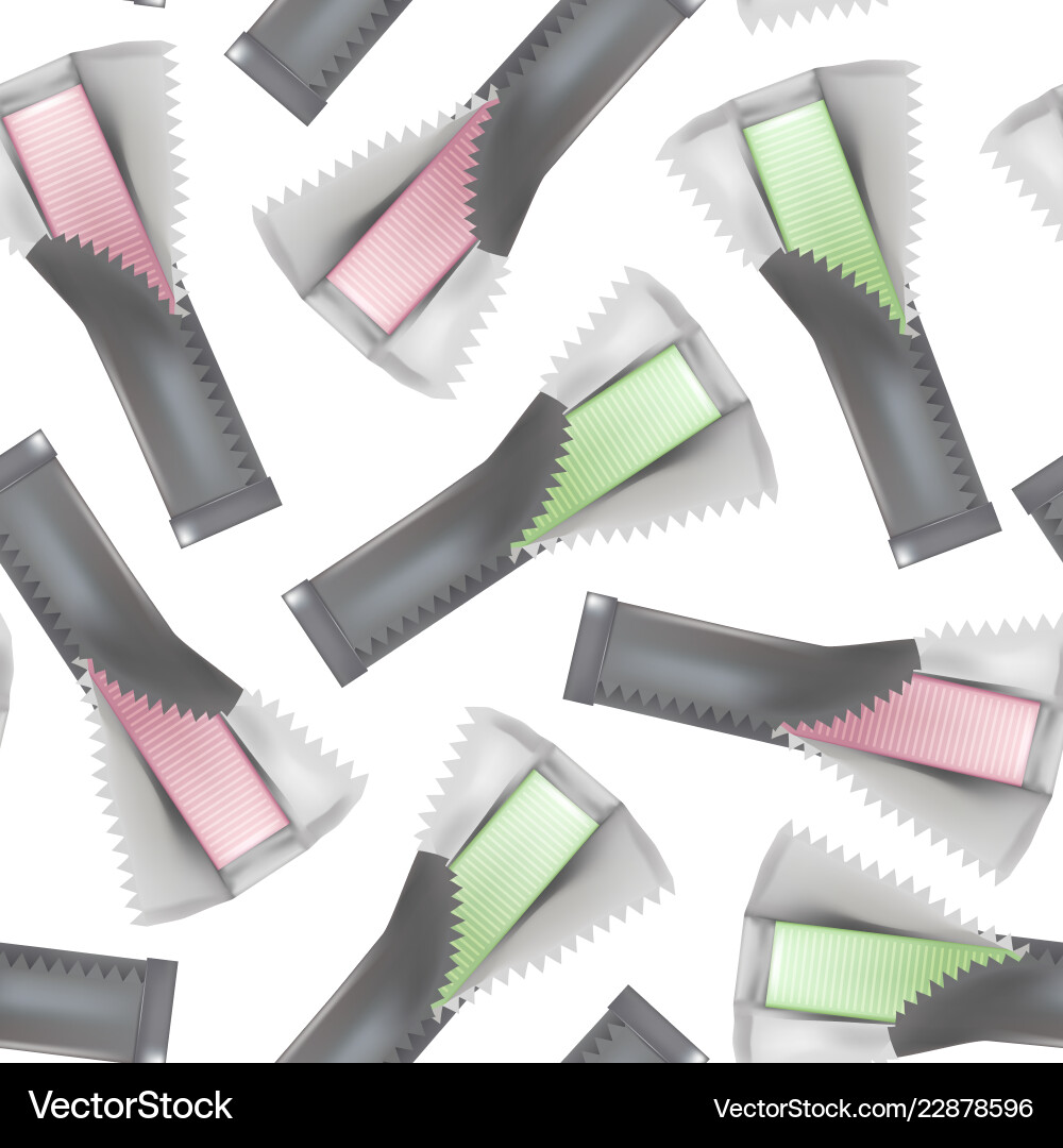 Realistic detailed 3d chewing gum sticks seamless Vector Image