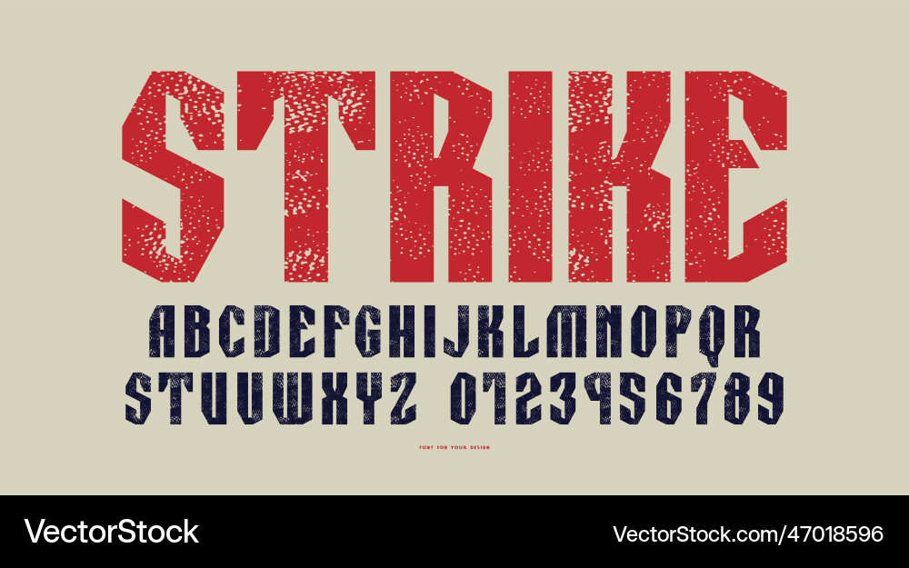 Sans serif font in sport style Royalty Free Vector Image