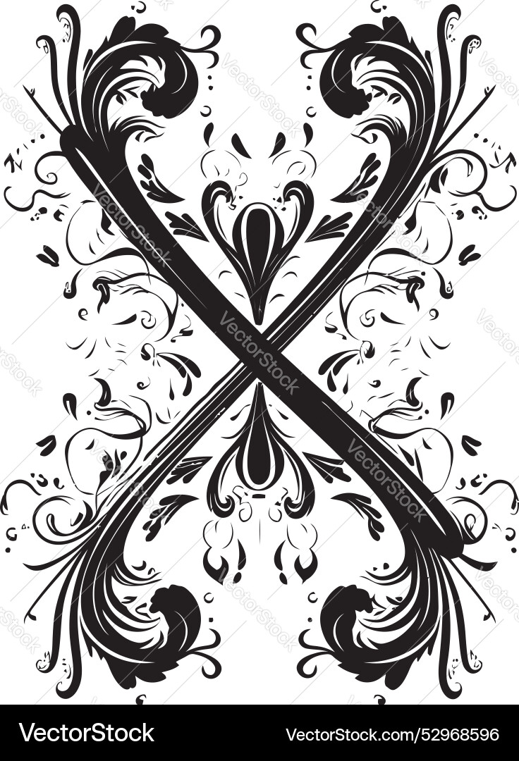 Xenon symphony luminous font x art xyloid Vector Image