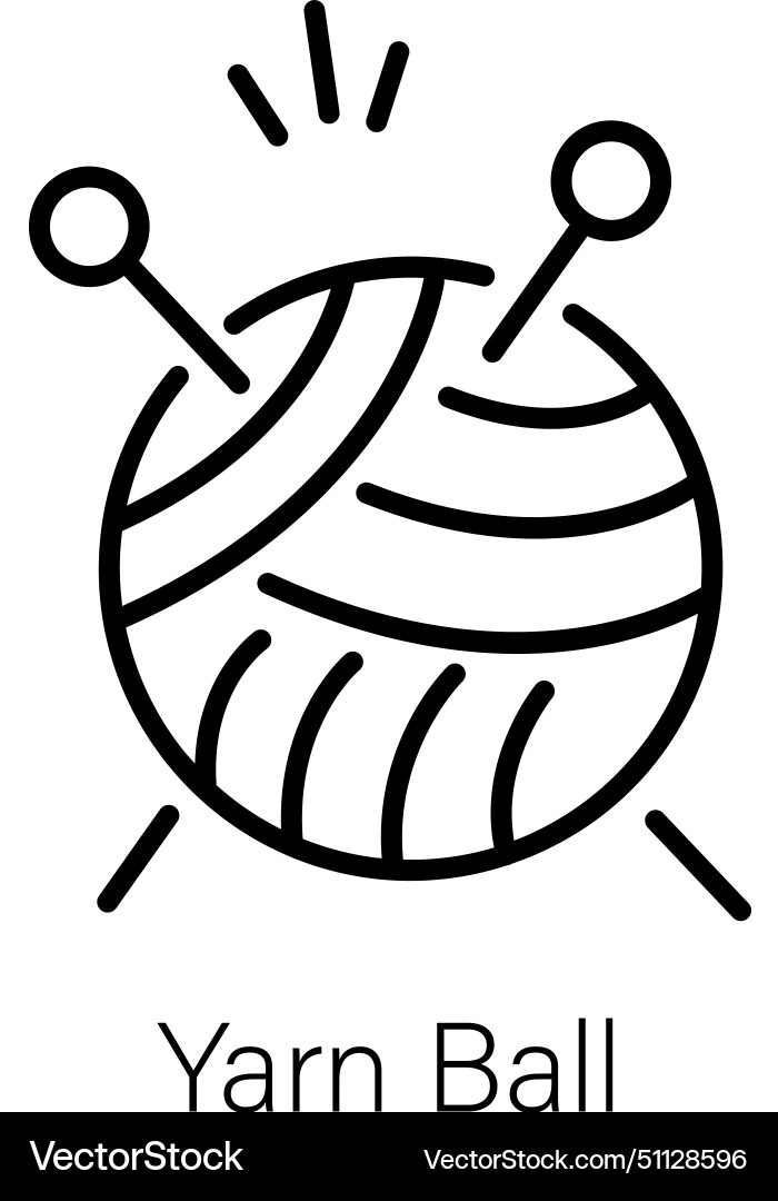 Yarn ball Royalty Free Vector Image - VectorStock
