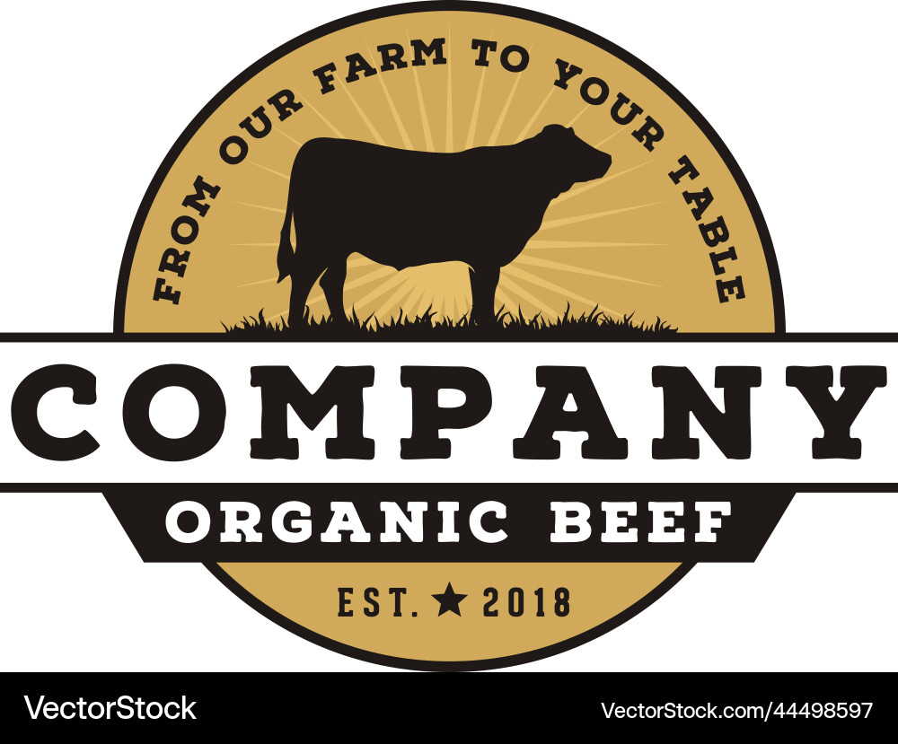 Angus Cattle Farm Livestock Royalty Free Vector Image