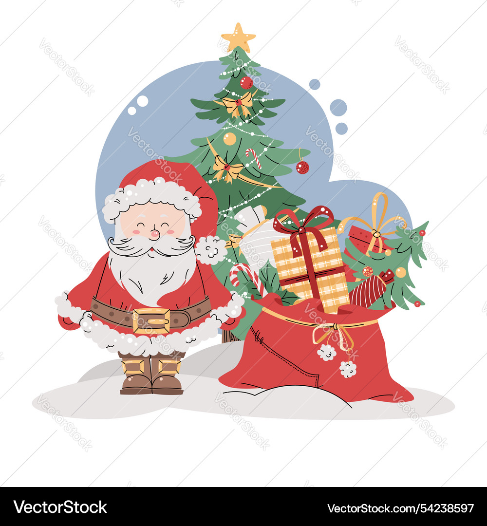 Christmas with santa Royalty Free Vector Image