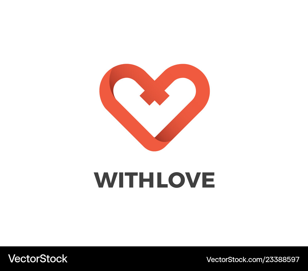 Heart logo design template Royalty Free Vector Image