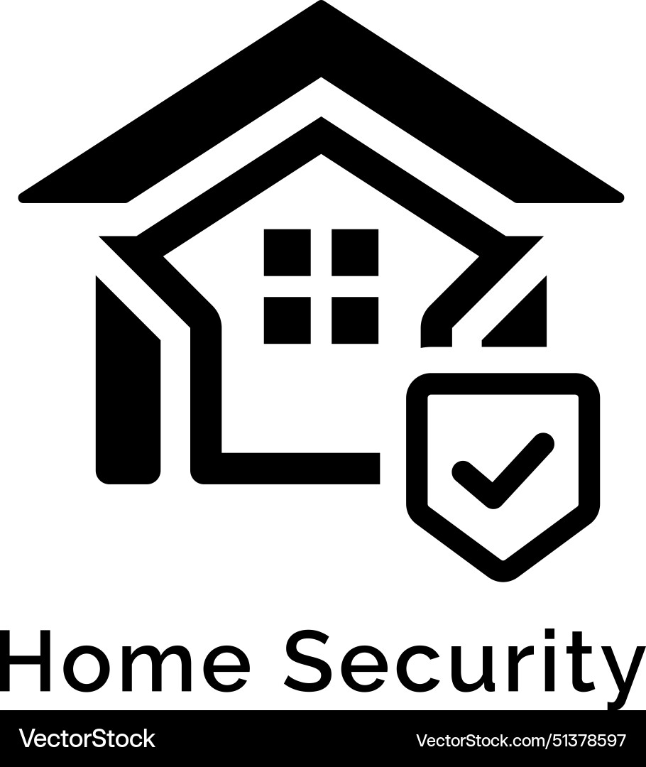 Home security icon Royalty Free Vector Image - VectorStock