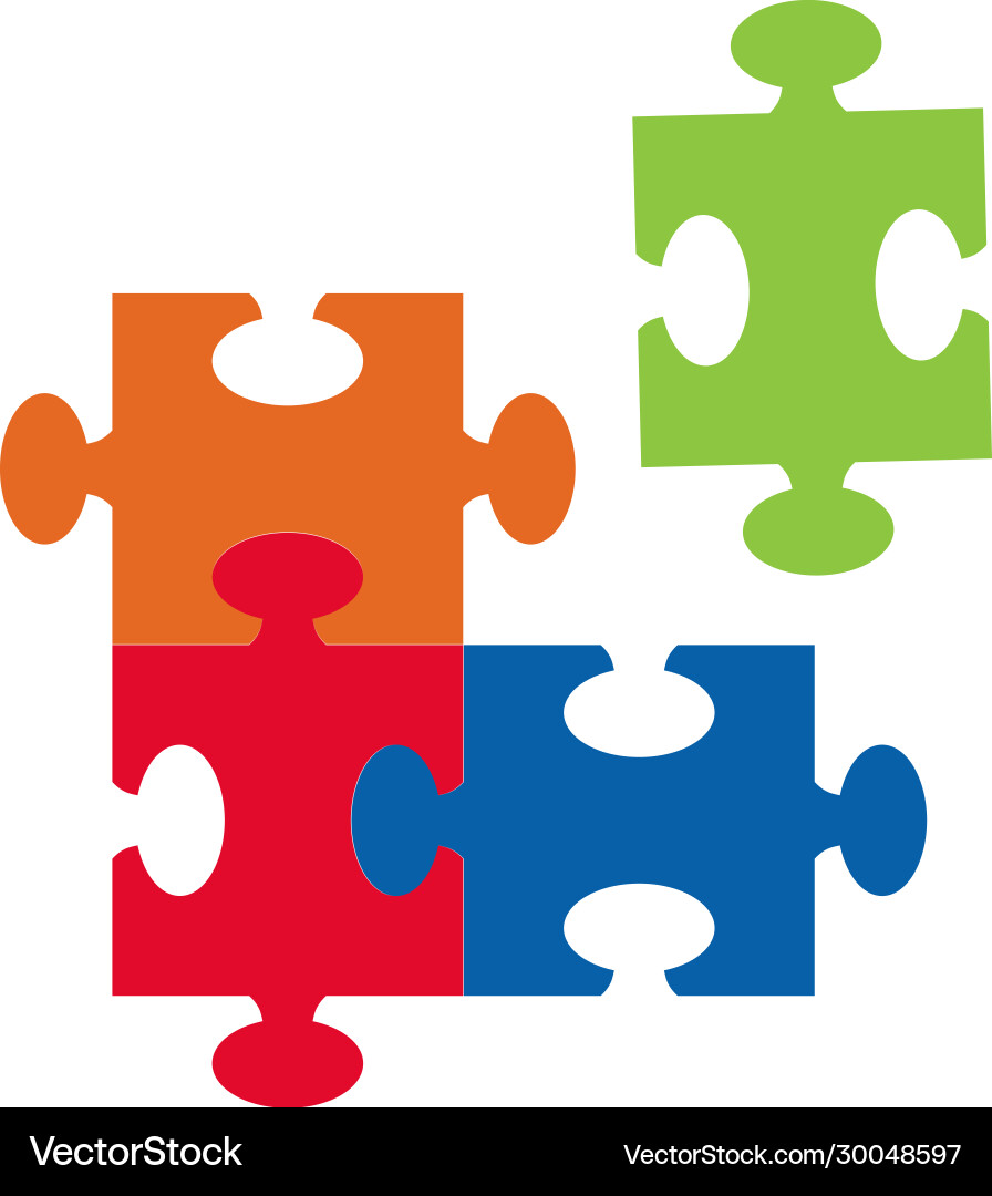 Puzzle graphic design template isolated Royalty Free Vector