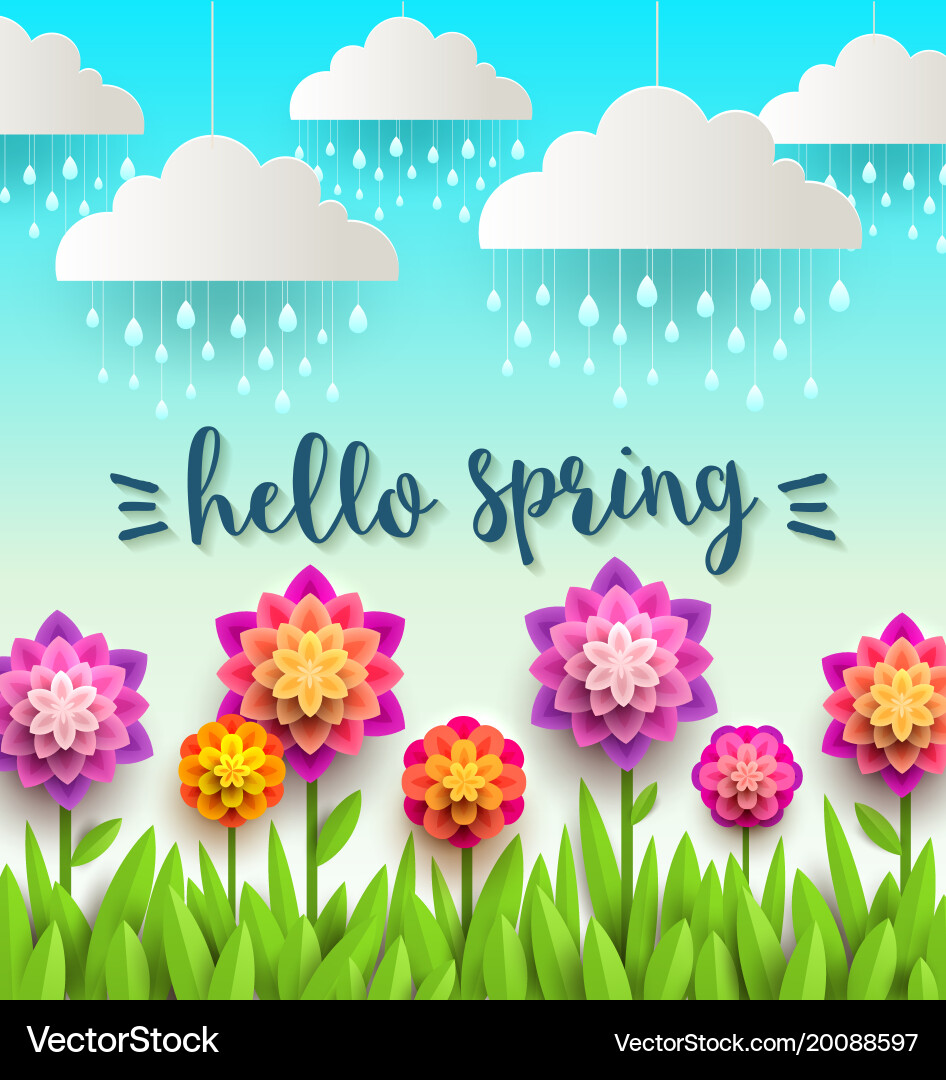 Springtime greeting Royalty Free Vector Image - VectorStock