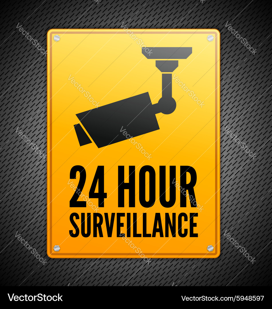Surveillance sign Royalty Free Vector Image - VectorStock