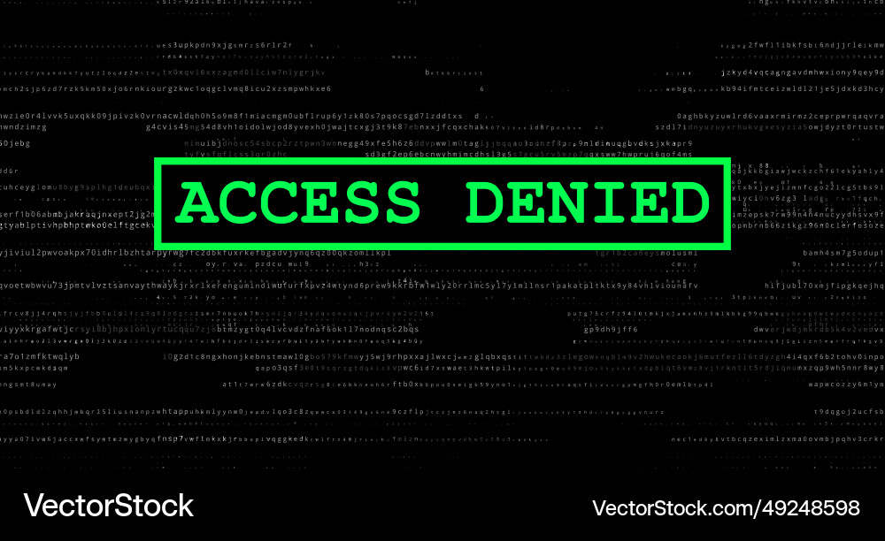 Access denied message on the screen Royalty Free Vector
