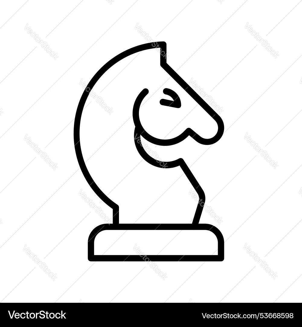 Chess piece icon outline style design isolated Vector Image
