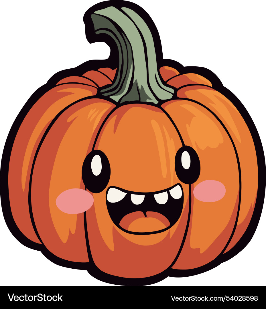 Cute pumpkin Royalty Free Vector Image - VectorStock