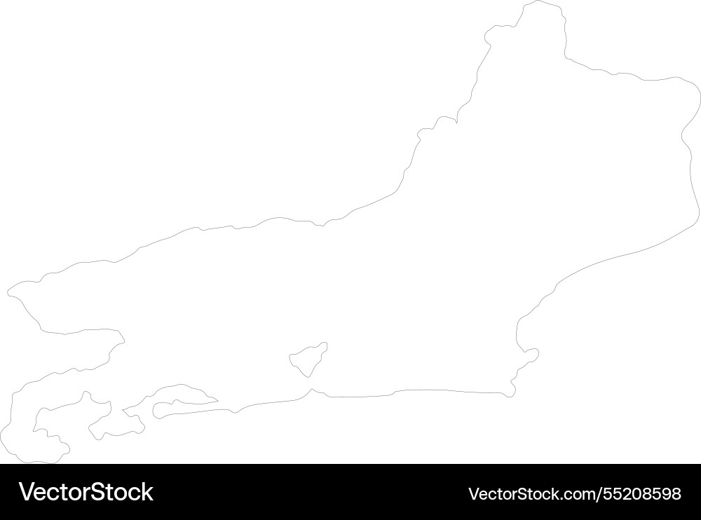 Rio de janeiro brazil outline map Royalty Free Vector Image