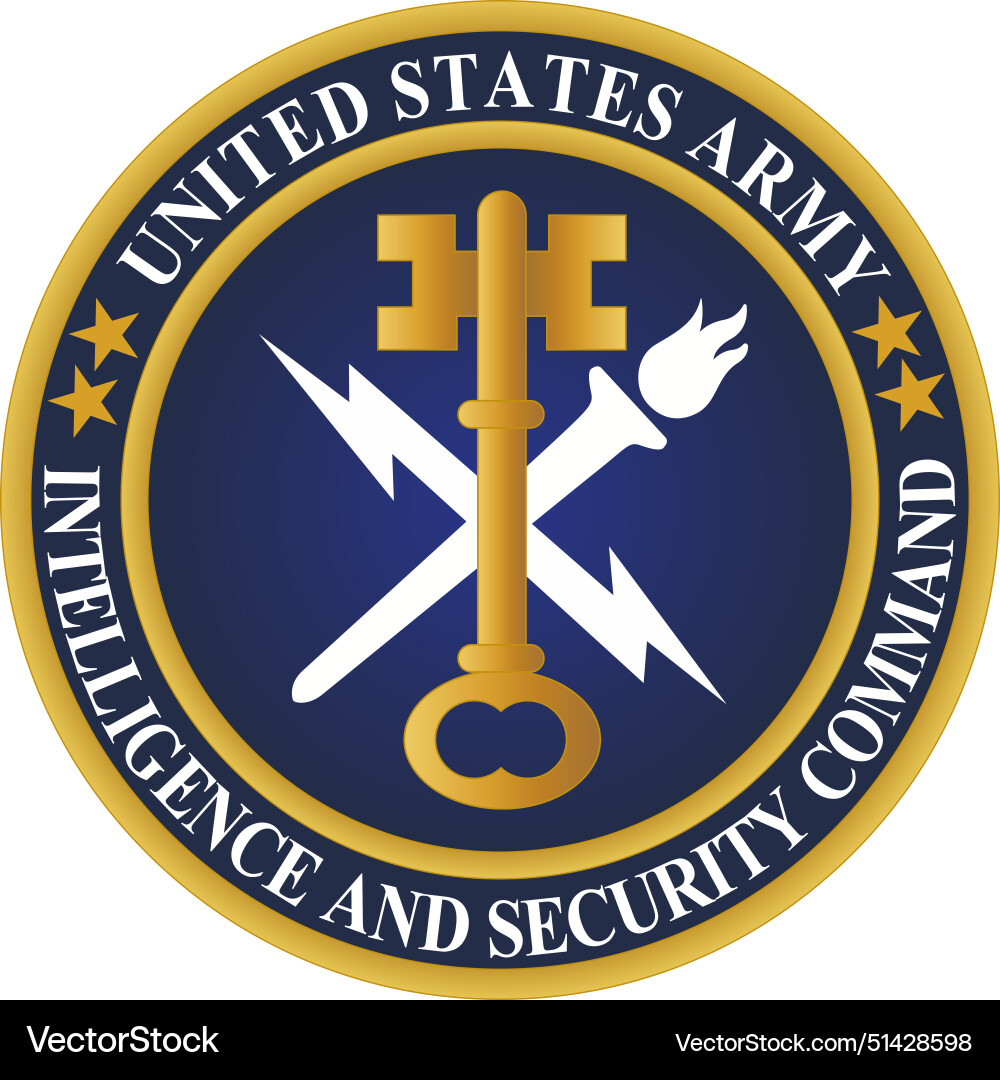 Seal of the us army intelligence and security Vector Image