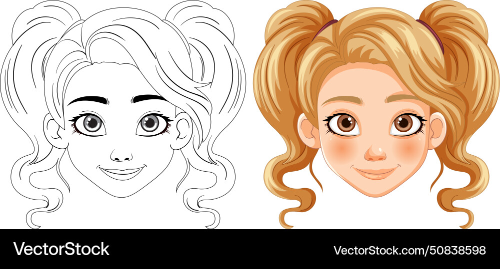Transformation of a line drawing to colored Vector Image