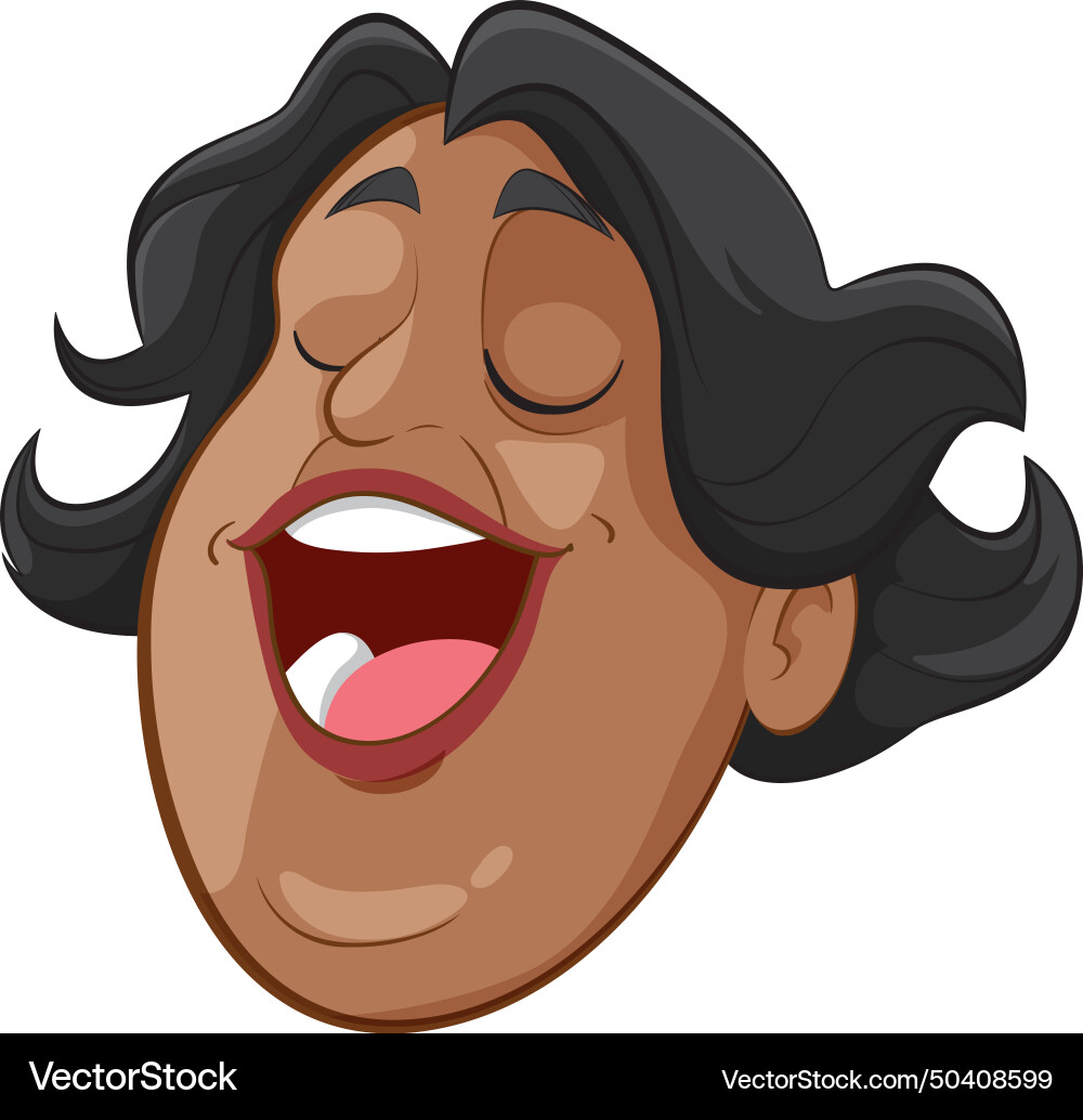A laughing cartoon face Royalty Free Vector Image