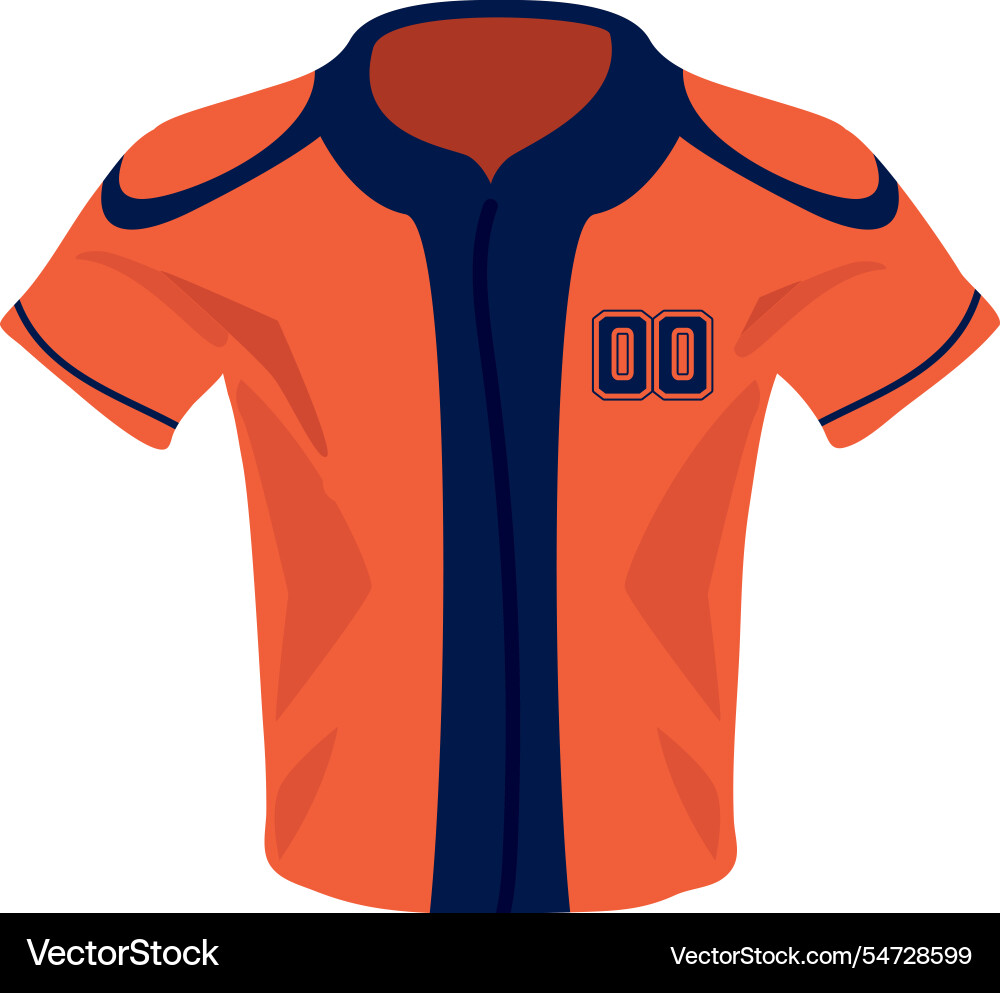 Baseball jersey sport uniform layout Royalty Free Vector
