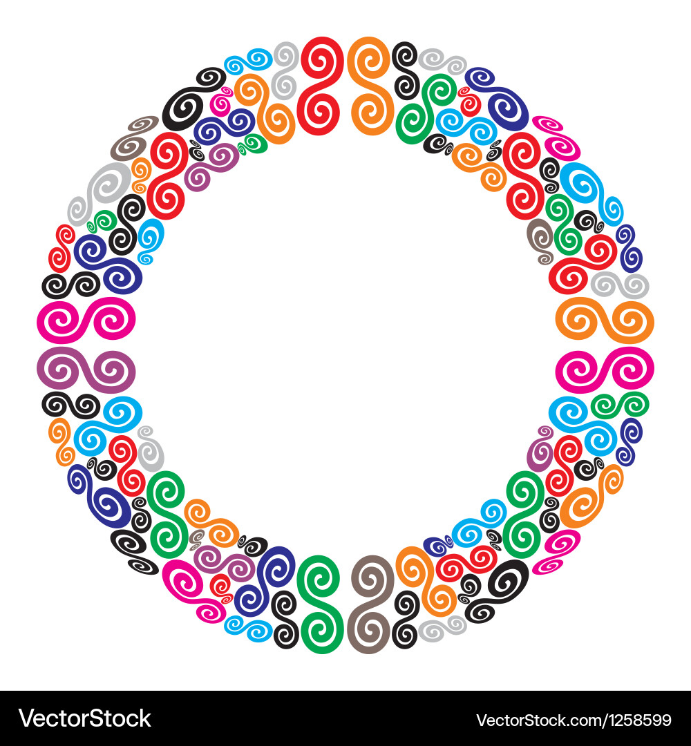 Colorful Floral Frame Royalty Free Vector Image