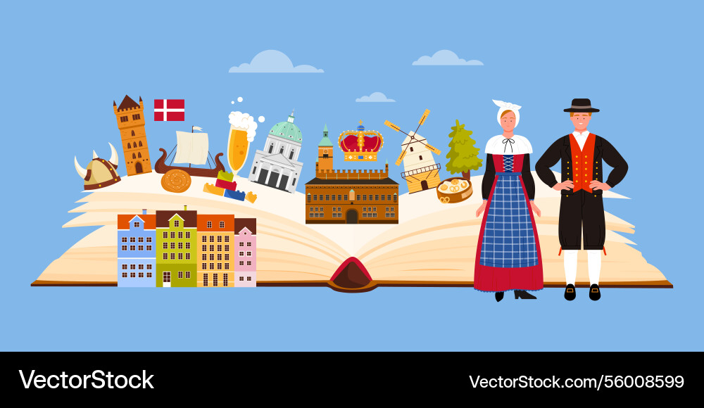 Culture elements architecture landmarks Royalty Free Vector