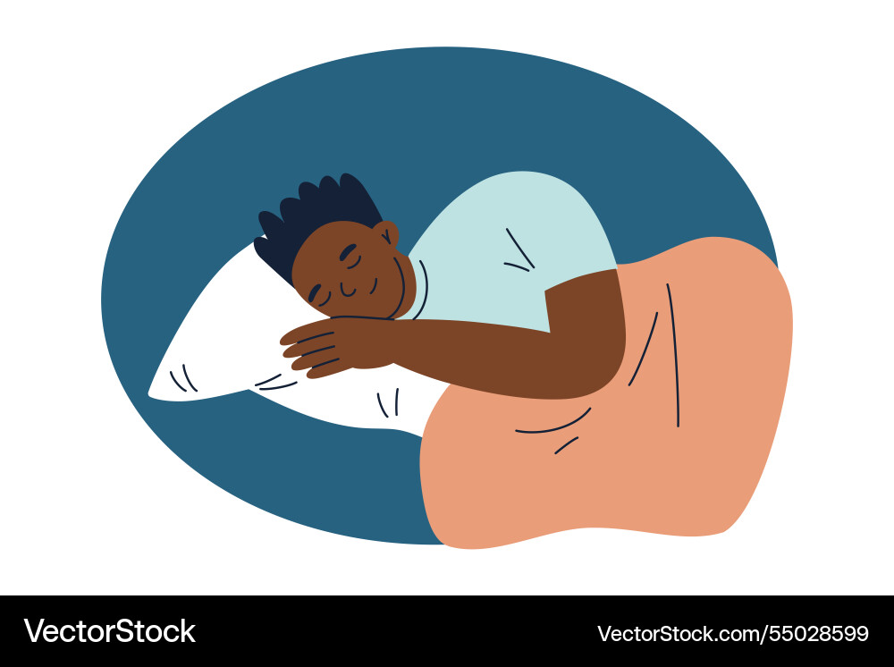 Person peacefully sleeping Royalty Free Vector Image